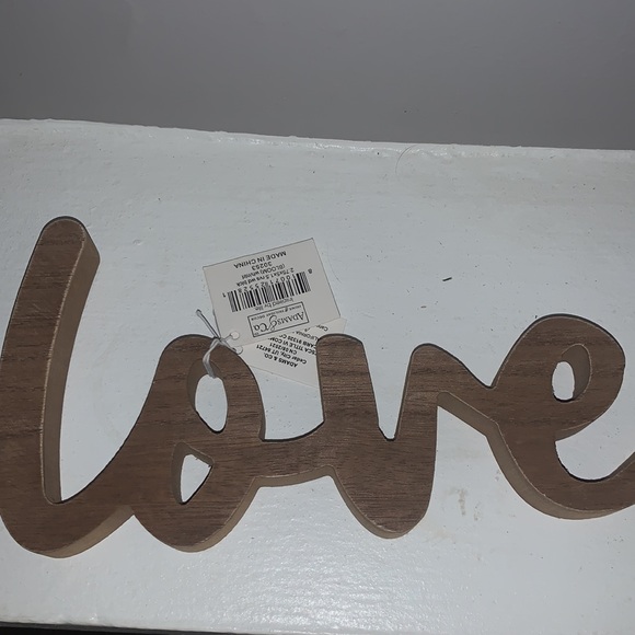 Accents | Love Script Wooden Sign New | Poshmark